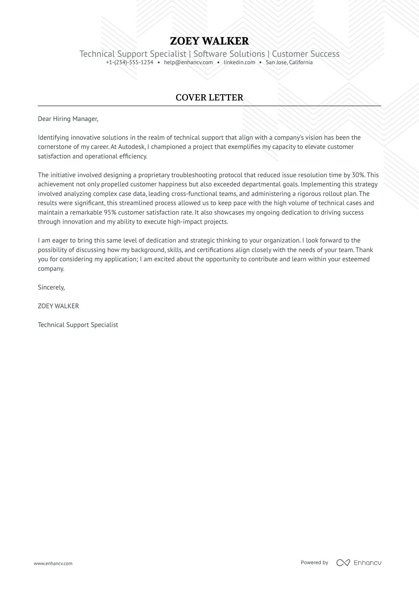 5 Professional Help Desk Cover Letter Examples and Template for 2024 ...