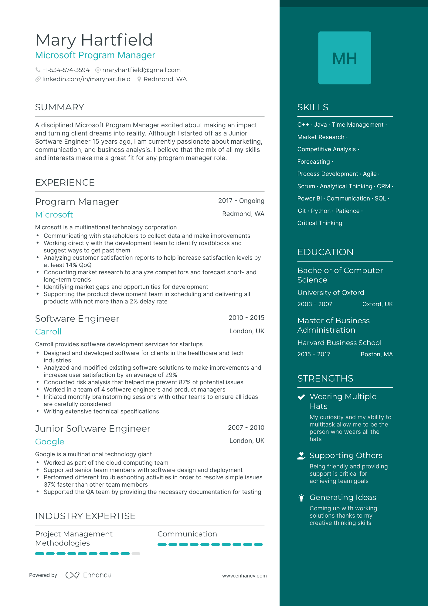 5 Microsoft Program Manager Resume Examples & Guide for 2024