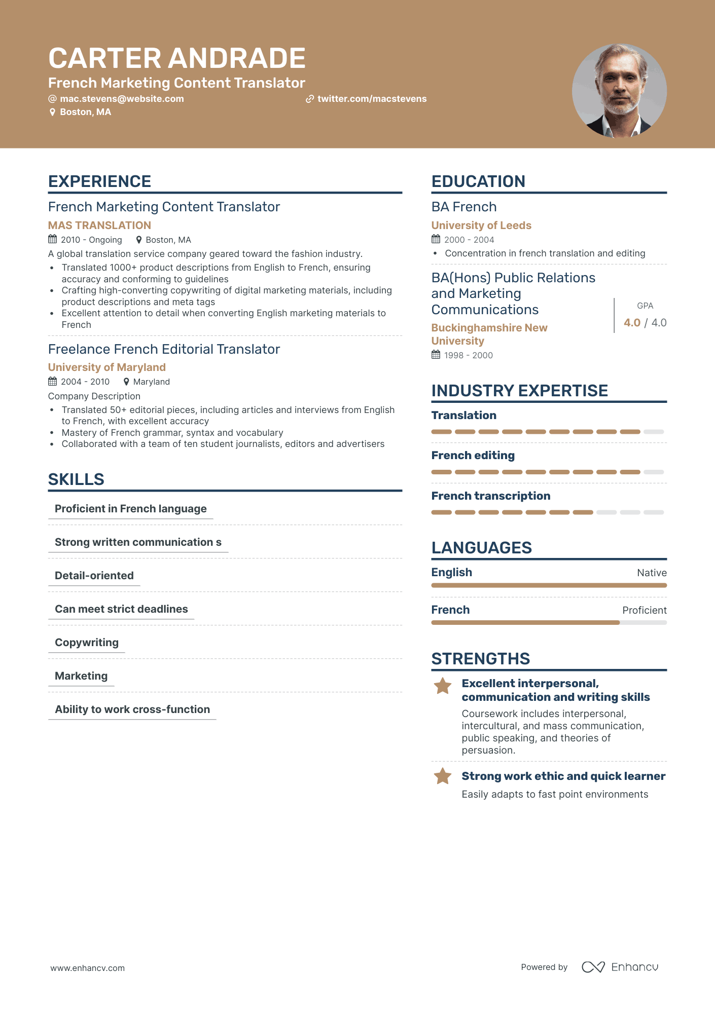 5 Freelance Translator Resume Examples & Guide for 2023