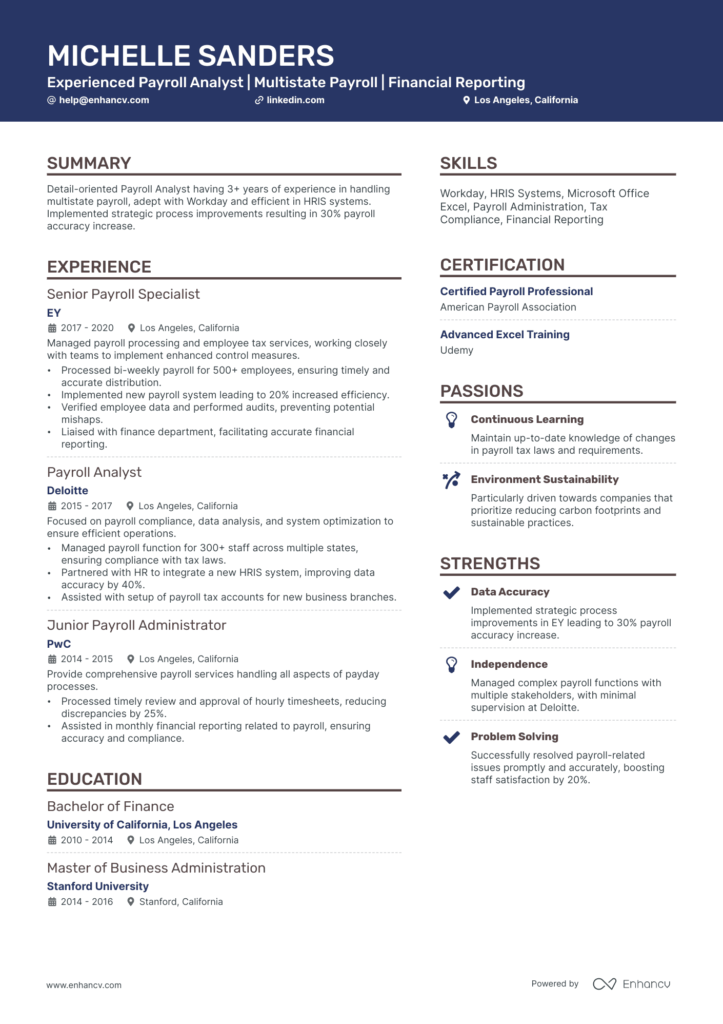 10 Payroll Analyst Resume Examples & Guide for 2026