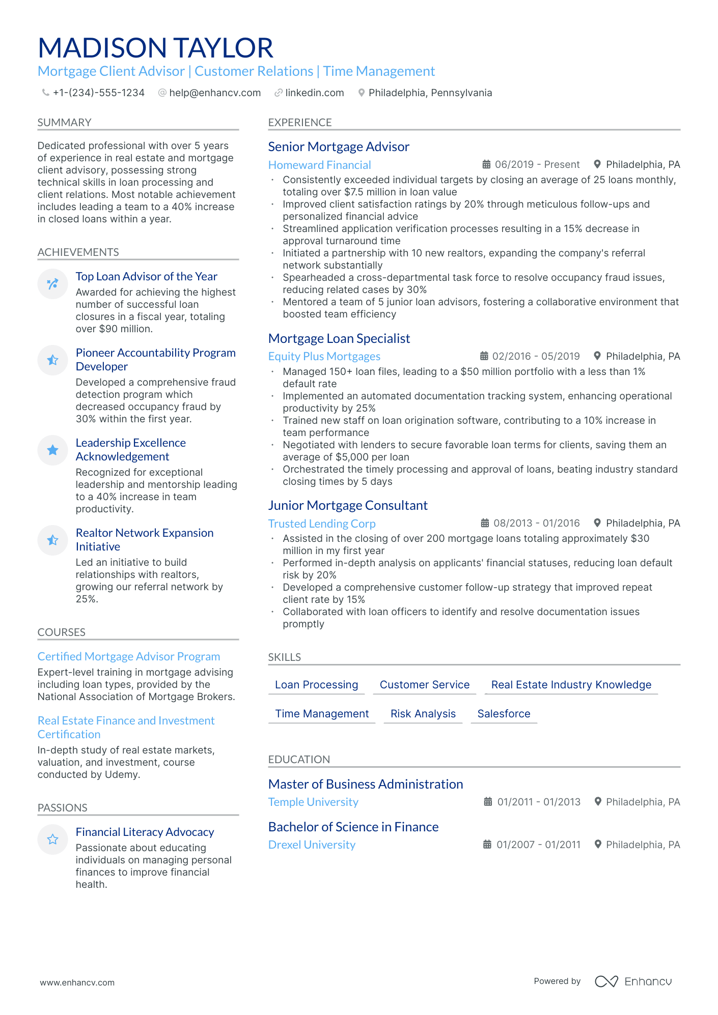 5 Loan Officer Resume Examples & Guide for 2024