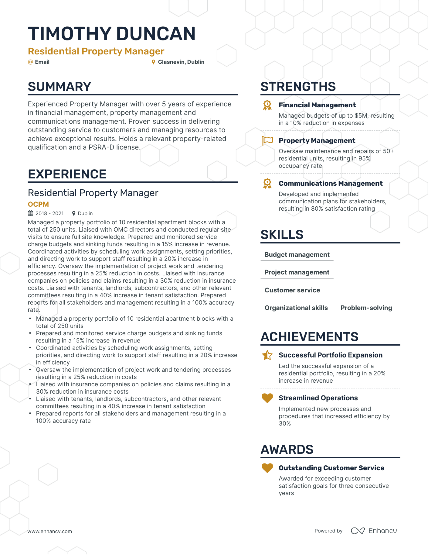 5 Residential Property Manager Resume Examples & Guide for 2023