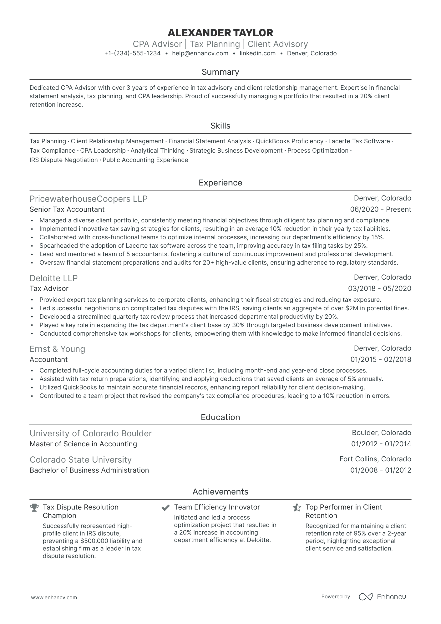 5 CPA Resume Examples & Guide for 2024