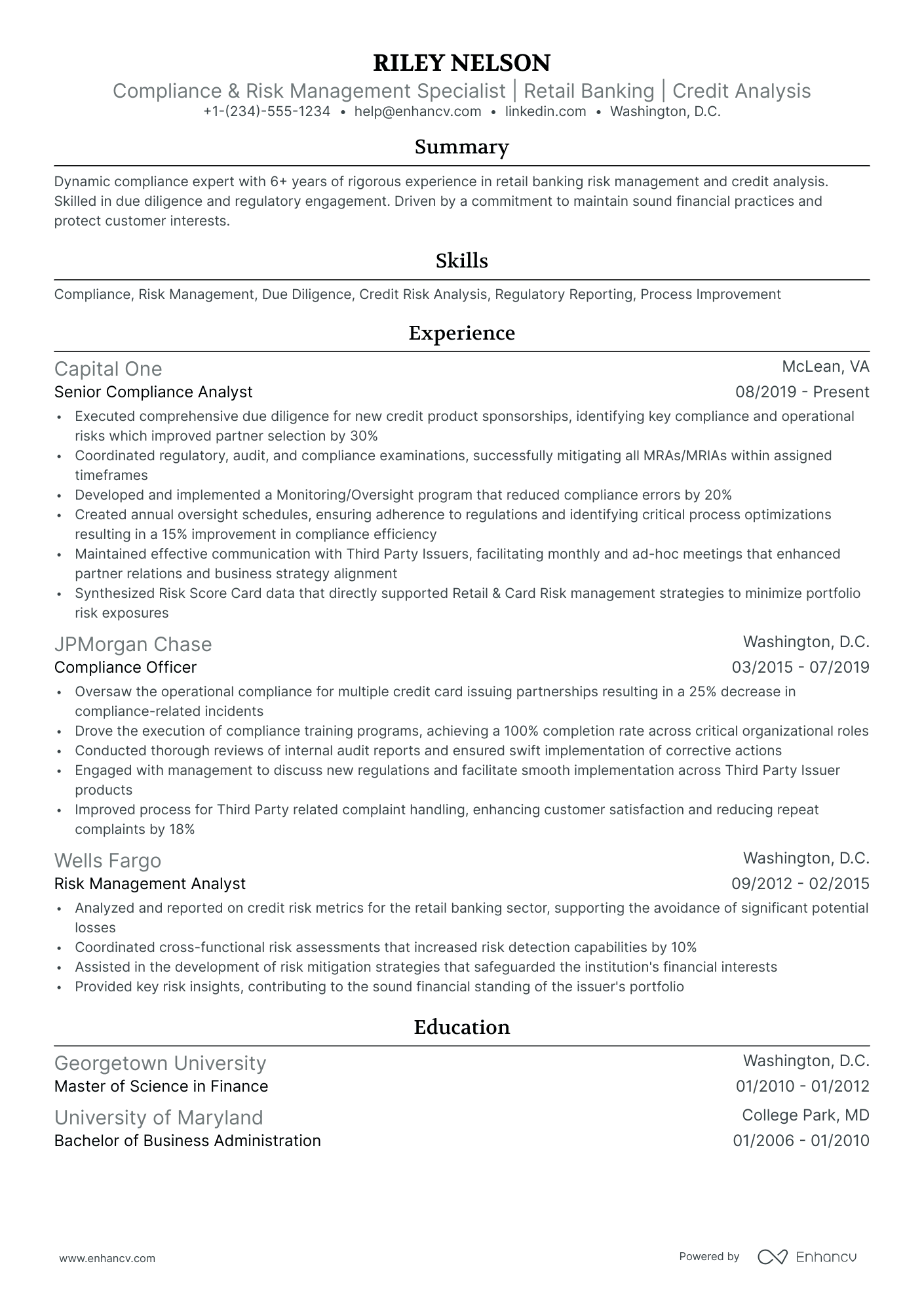 10 Risk Manager Resume Examples & Guide for 2025