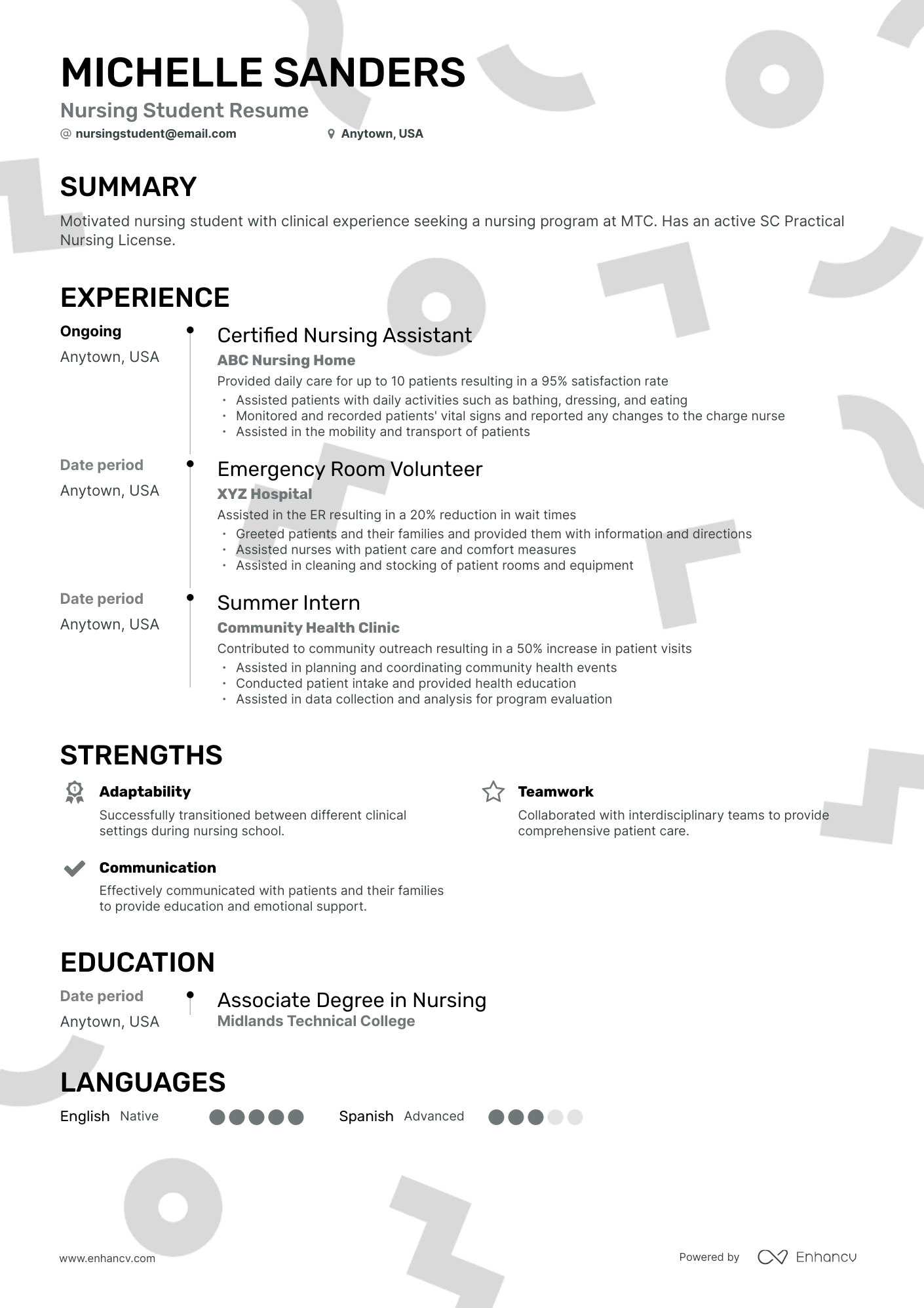 7 Nursing Student Resume Examples & Guide for 2024