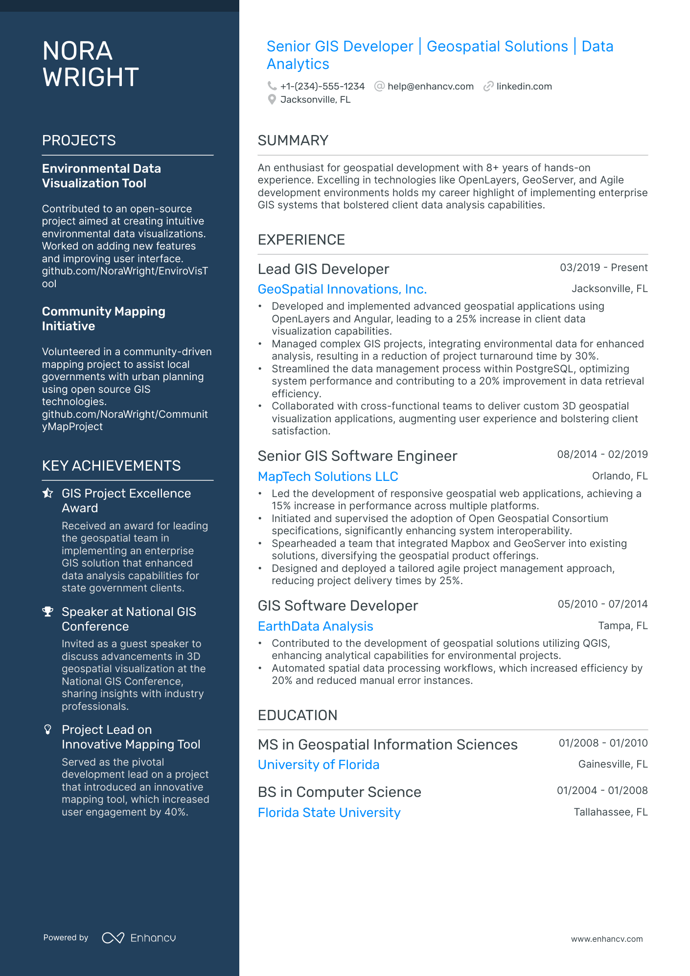 10 GIS Developer Resume Examples & Guide for 2025