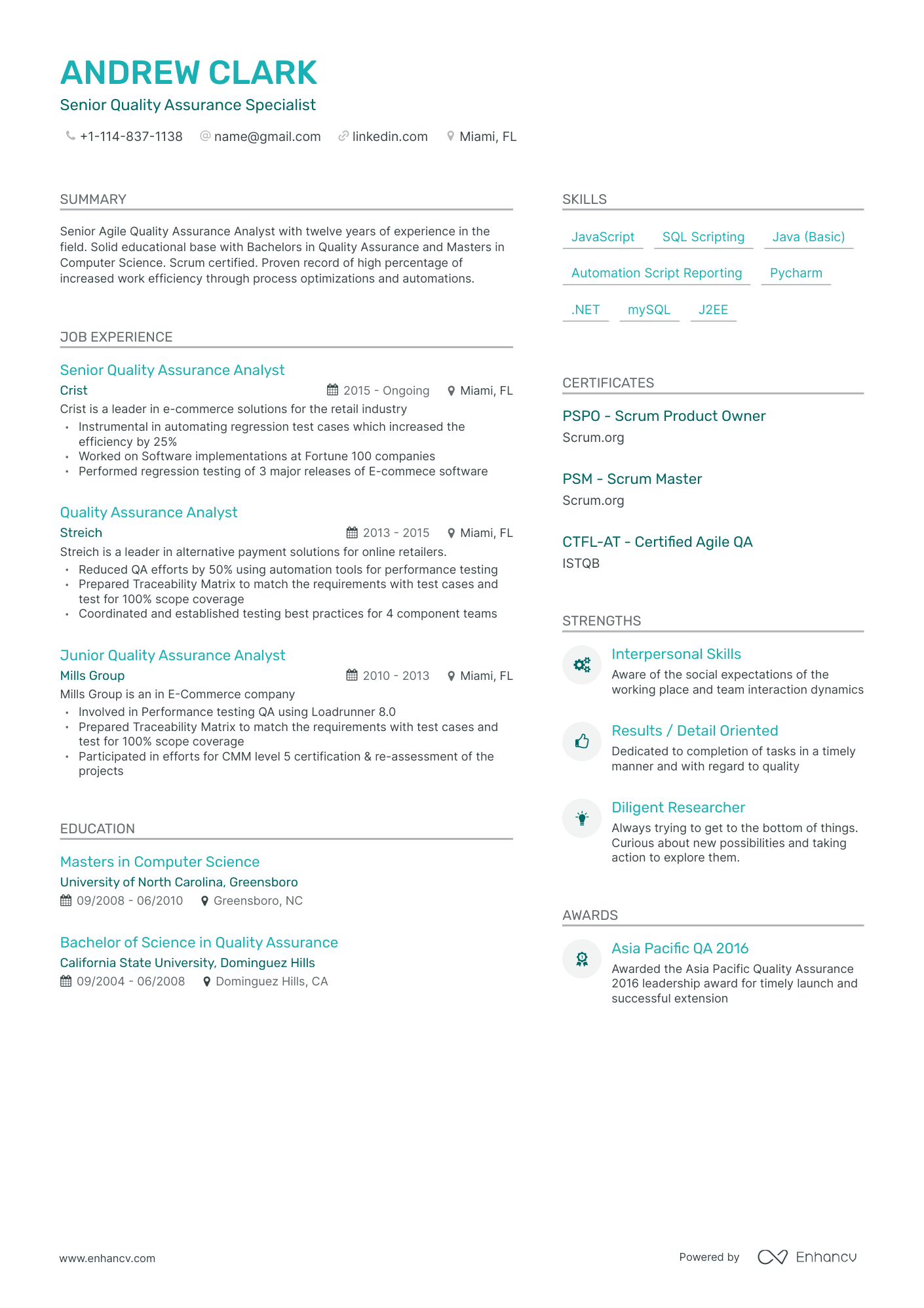 8 QA Tester Resume Examples & Guide for 2024