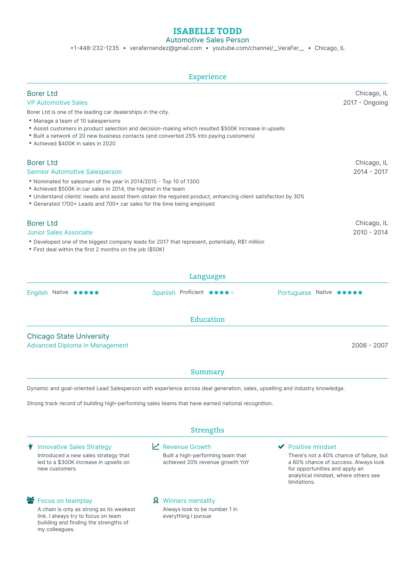 5 Car Salesman Resume Examples & Guide for 2023
