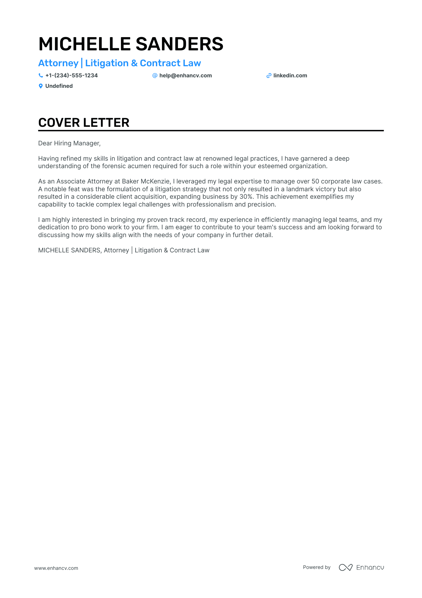 10 Professional Attorney Cover Letter Examples and Template for 2024 ...