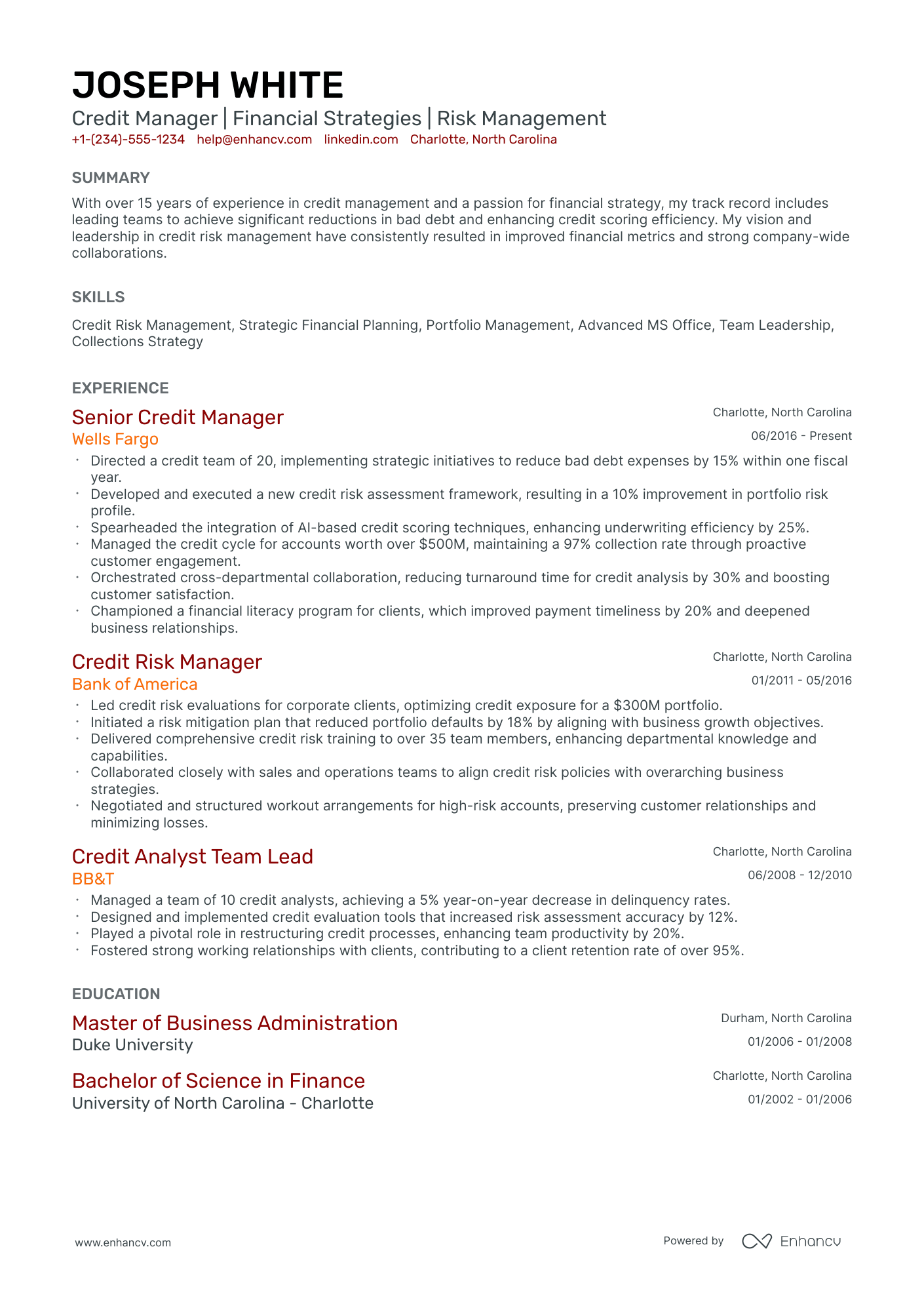 10 Credit Manager Resume Examples & Guide for 2026