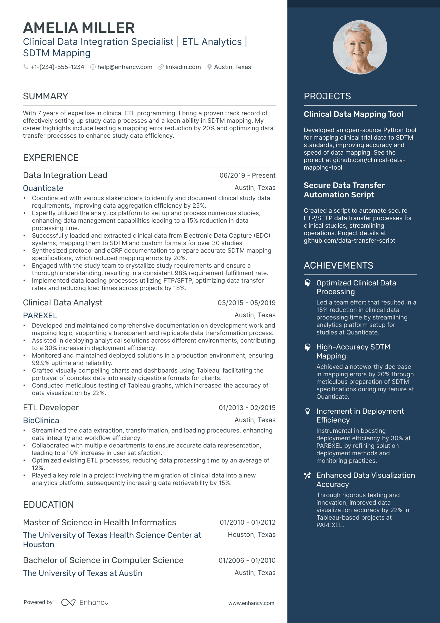 5 SAS Clinical Programmer Resume Examples & Guide for 2024