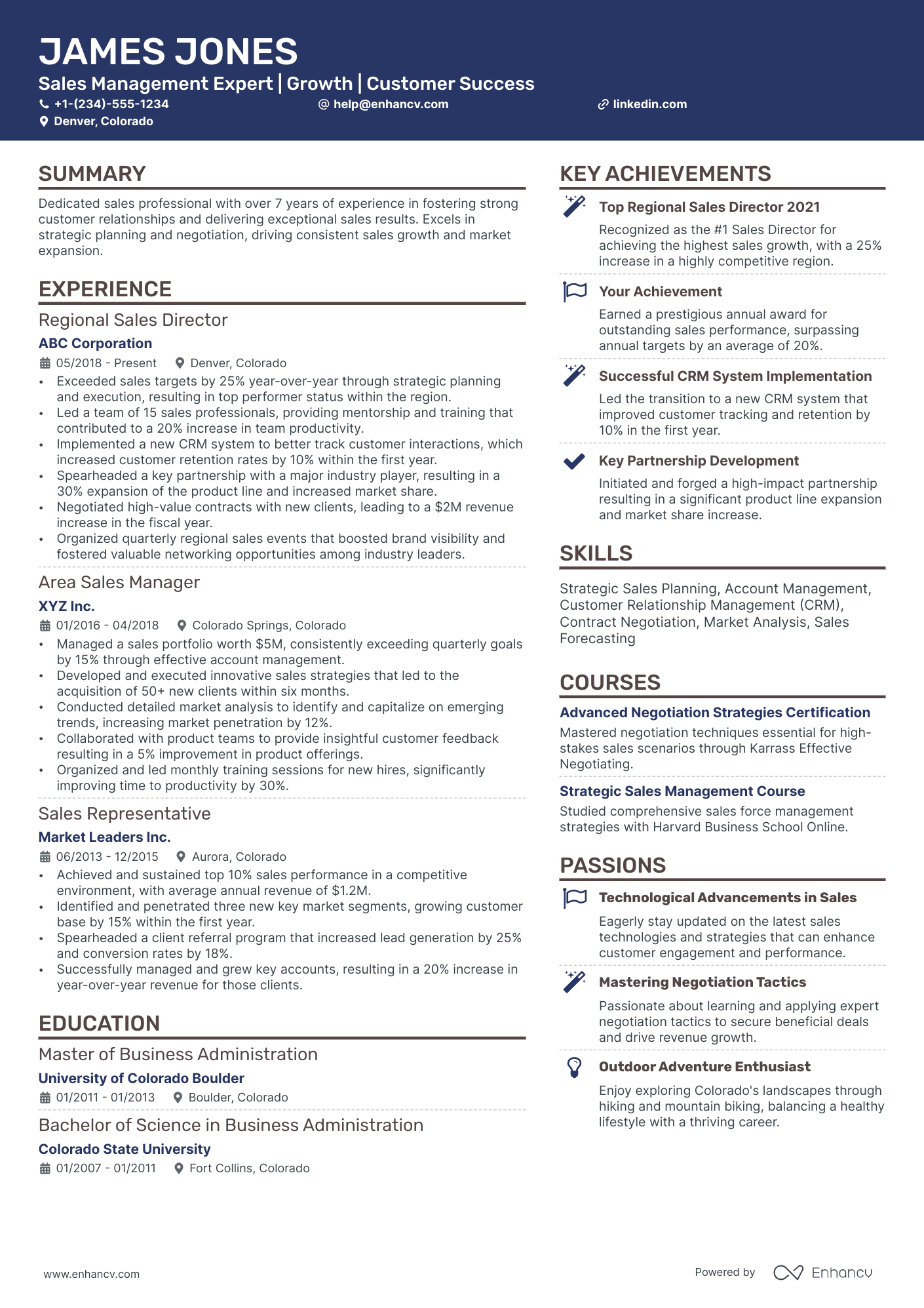 10 Territory Sales Manager Resume Examples & Guide for 2026