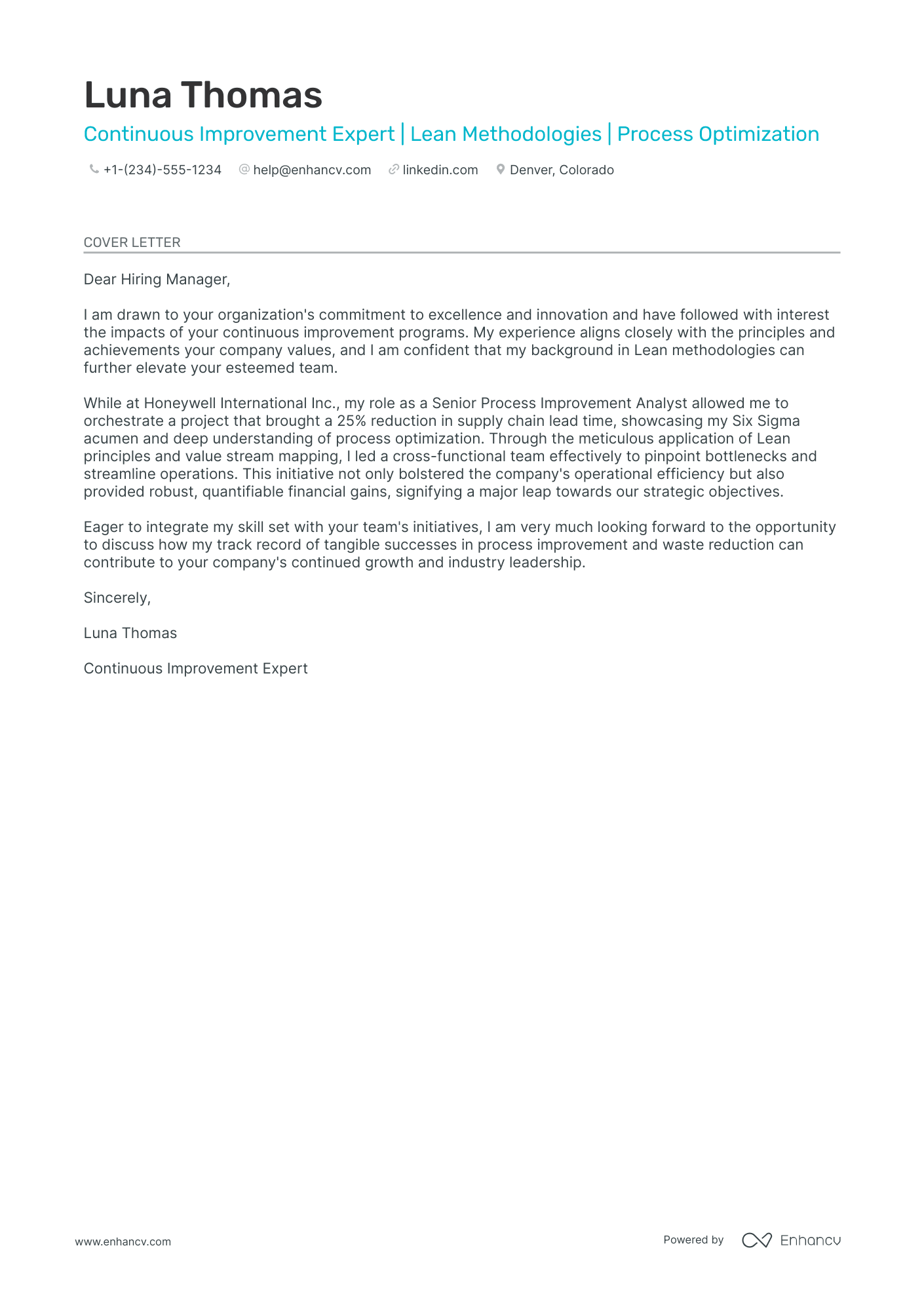 5 Professional Change Management Cover Letter Examples and Template for ...