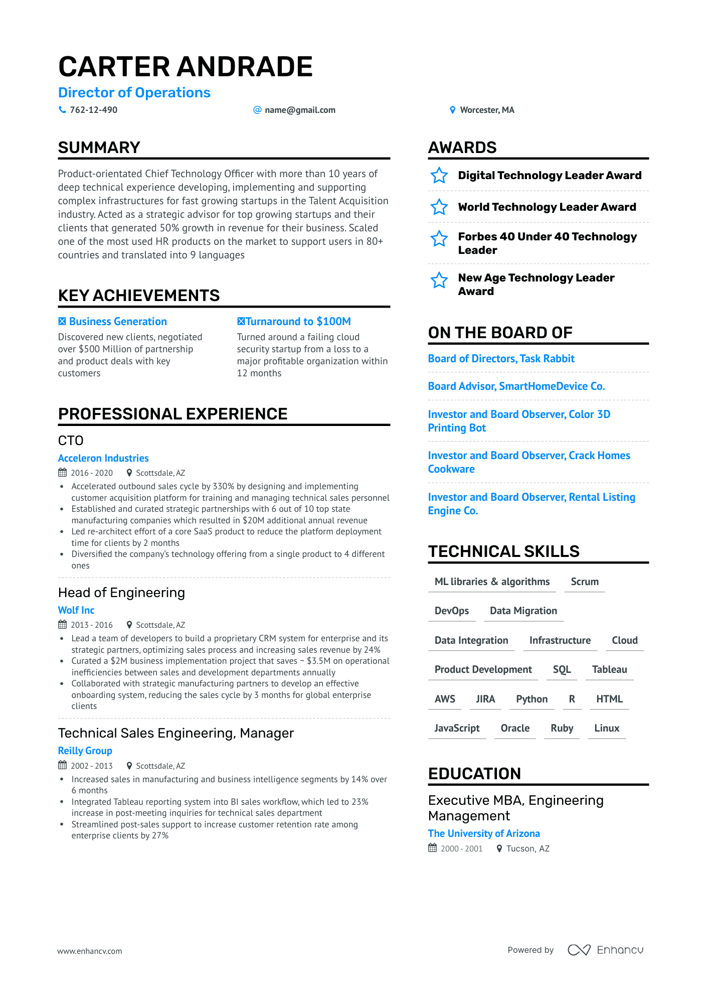 5 Director Of Operations Resume Examples & Guide for 2024