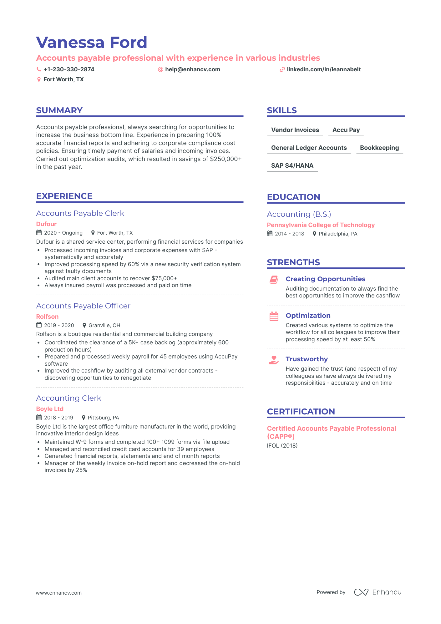 Accounts Payable Resume Examples & Guide for 2023 (Layout, Skills ...