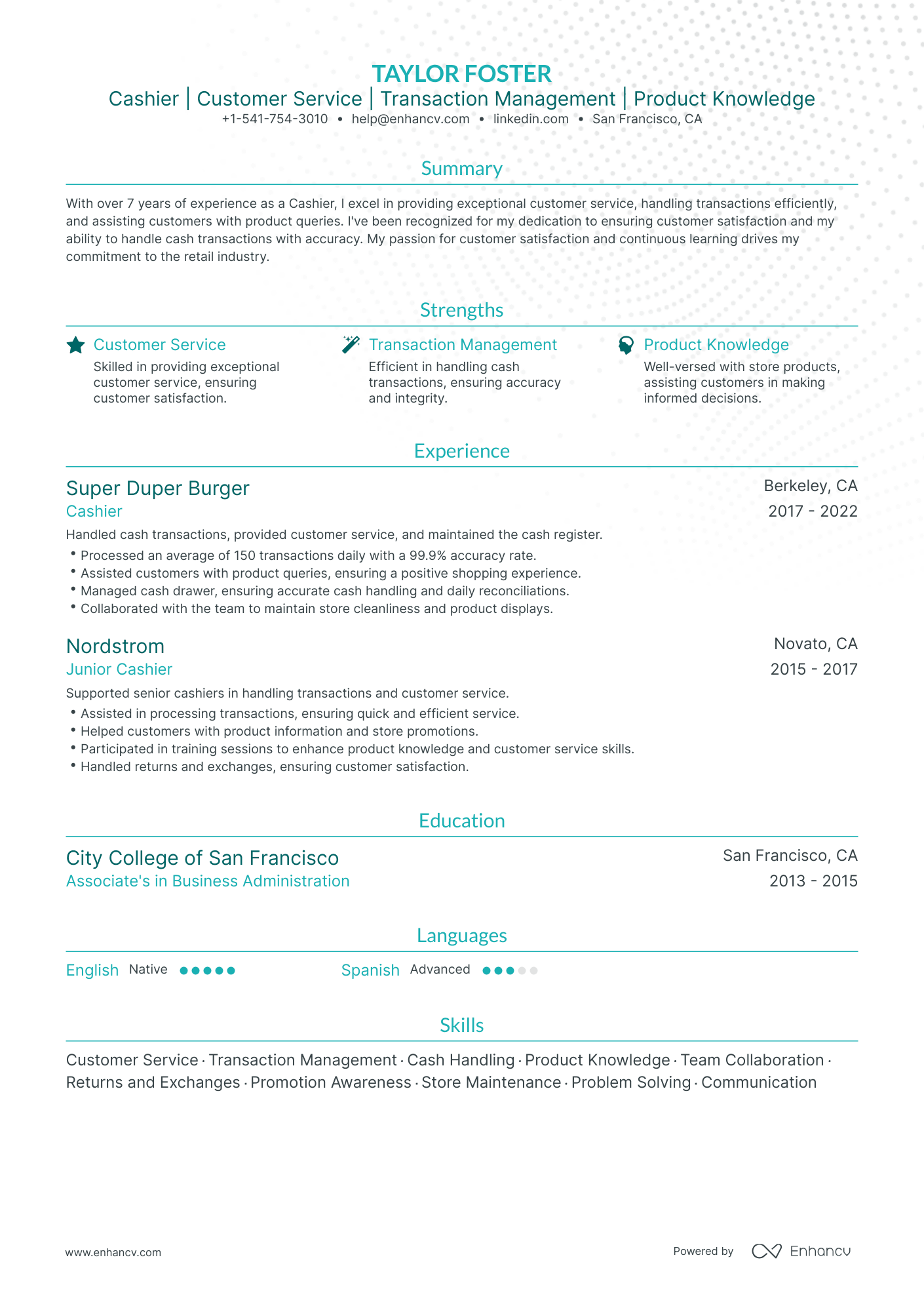 10 Cashier Resume Examples & Guide for 2023