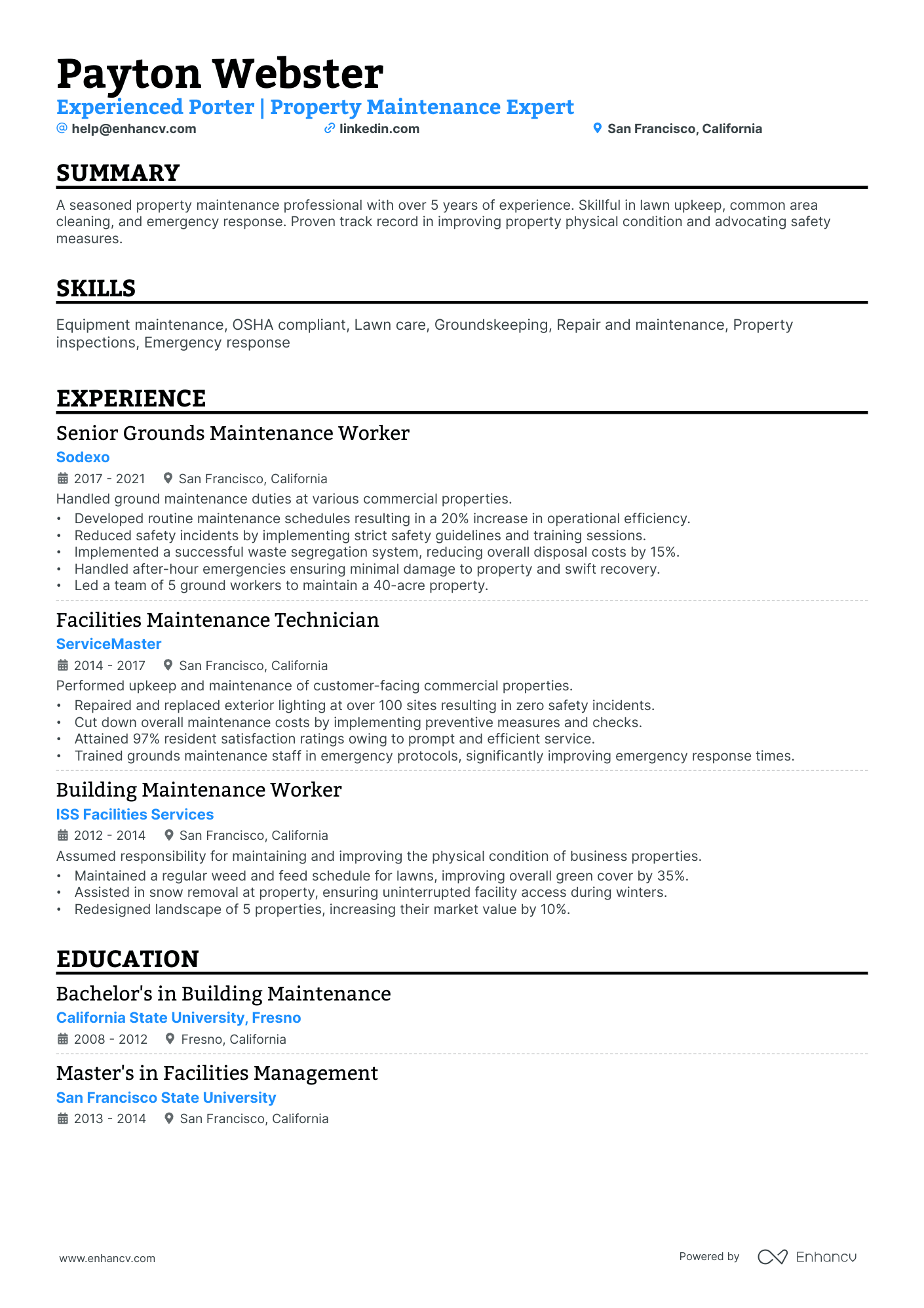10 Porter Resume Examples & Guide for 2026