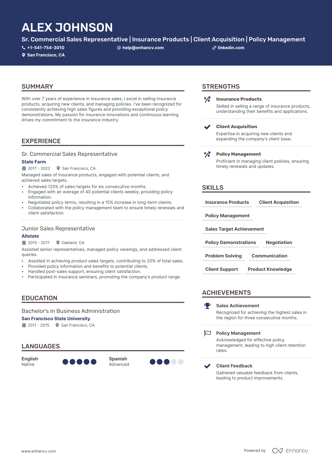 5 Insurance Agent Resume Examples & Guide for 2024