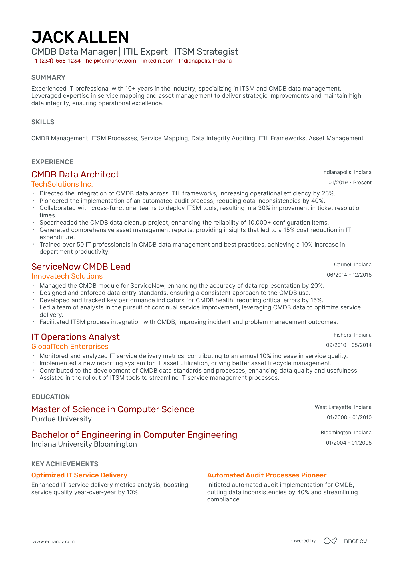 10 Servicenow Business Analyst Resume Examples & Guide for 2026