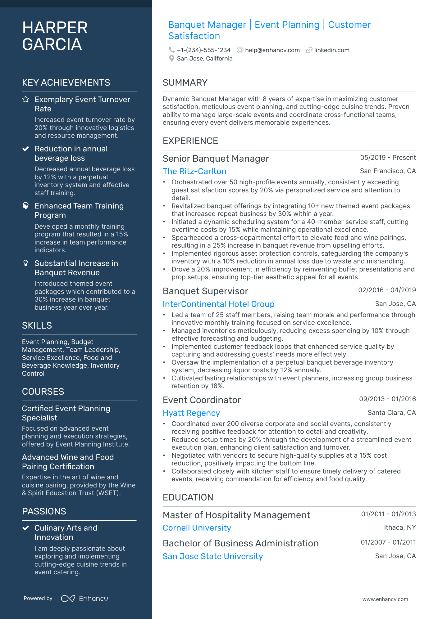10 Banquet Manager Resume Examples & Guide for 2026