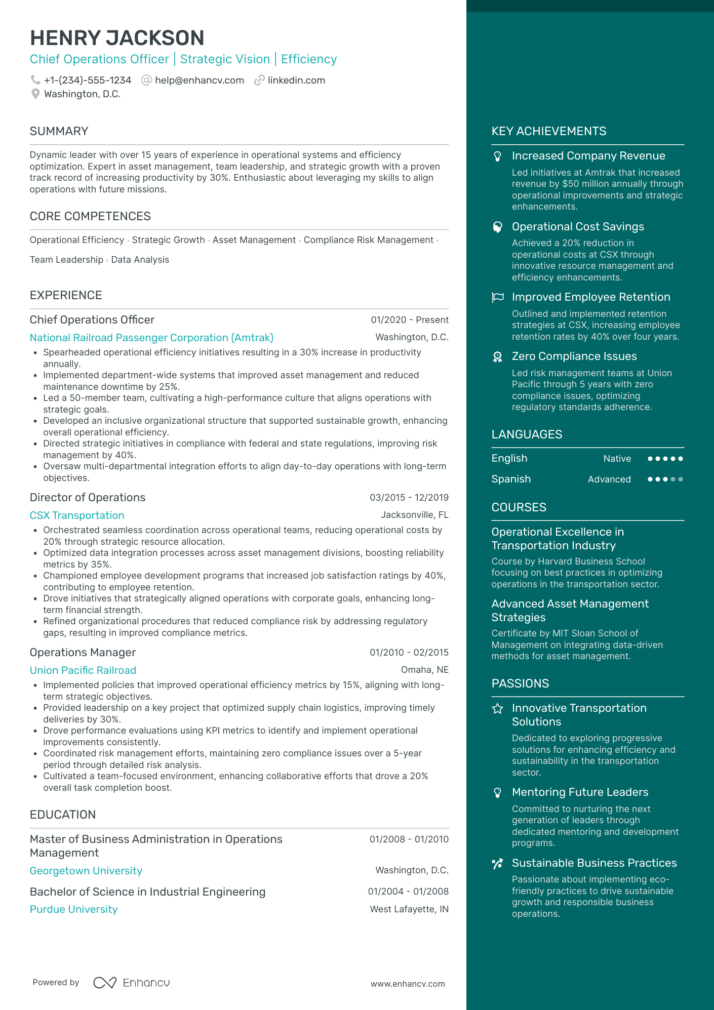 23 Chief Operating Officer (COO) Resume Examples & Guide for 2026