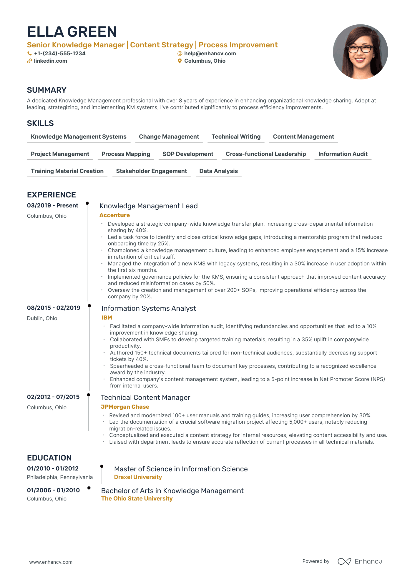 5 Knowledge Manager Resume Examples & Guide for 2024