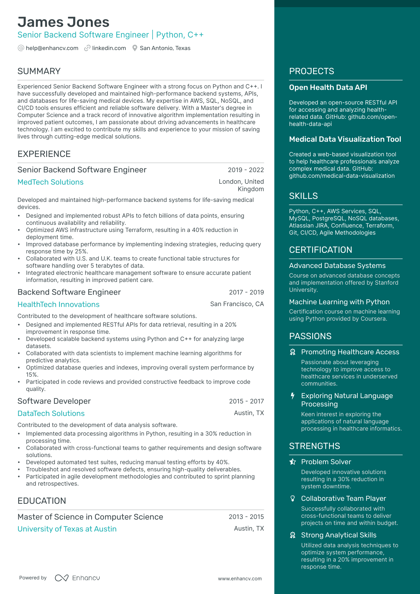 10 Senior Data Engineer Resume Examples & Guide for 2026
