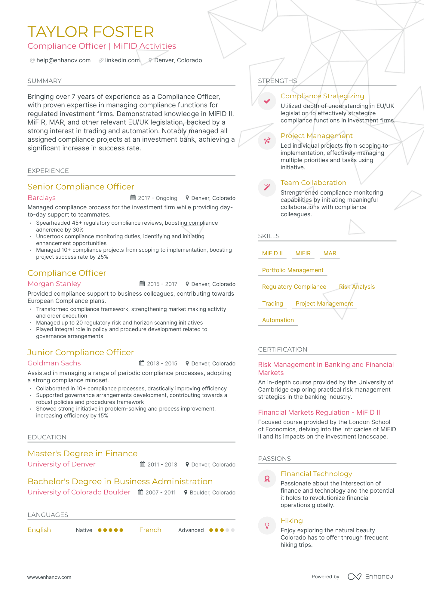 5 Compliance Officer Resume Examples & Guide for 2023