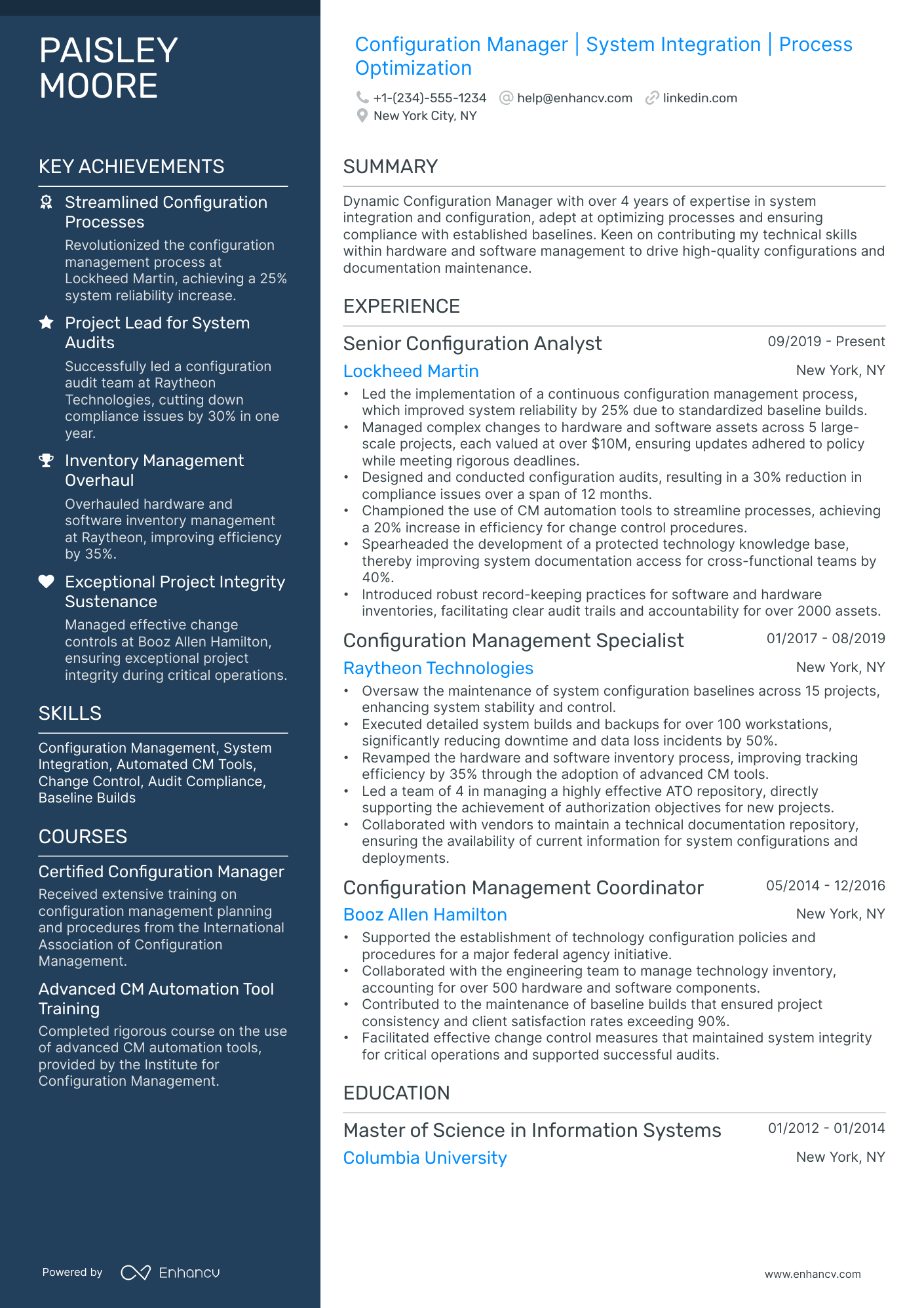 10 Configuration Manager Resume Examples & Guide for 2025