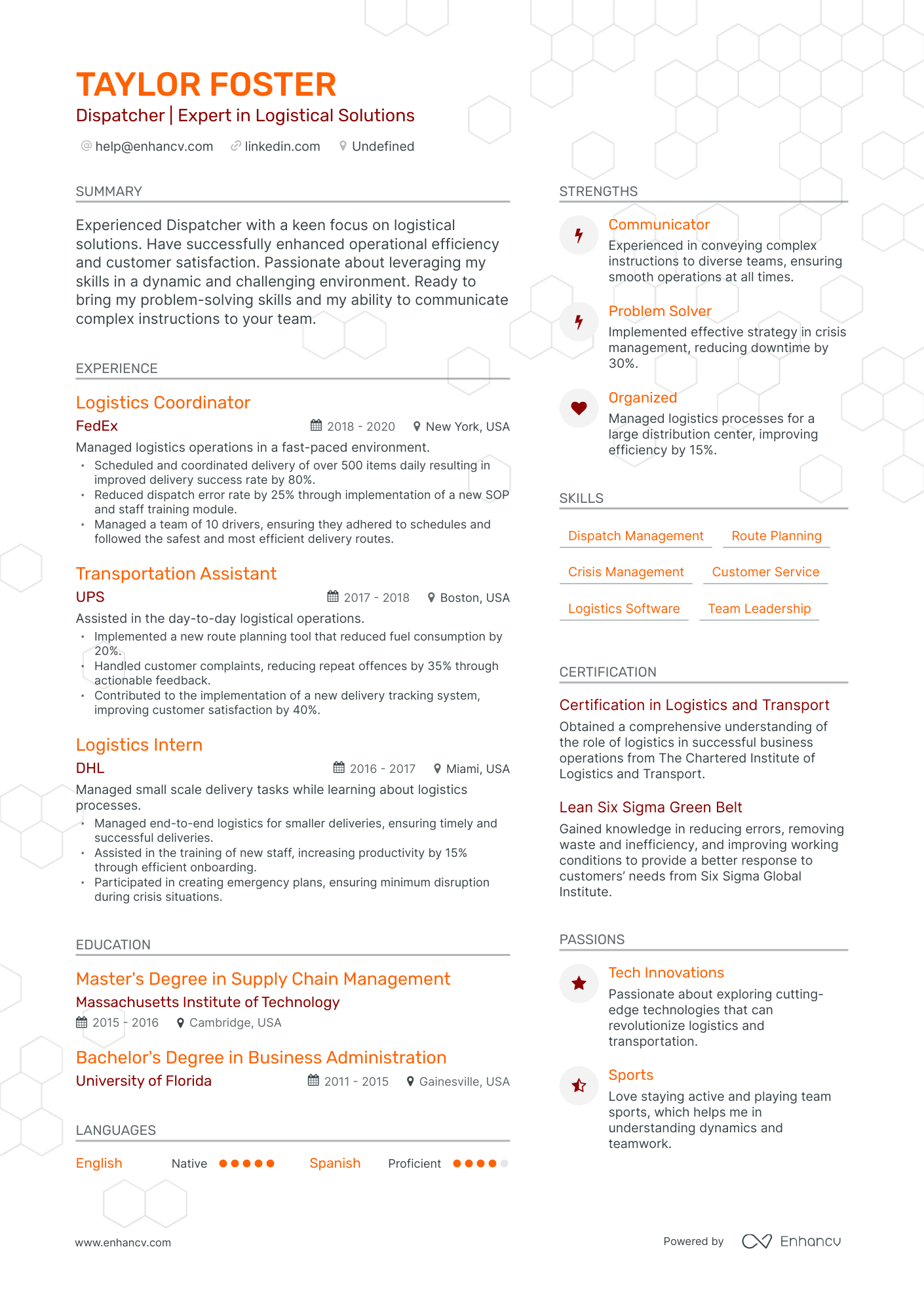 5 Entry Level Dispatcher Resume Examples & Guide for 2024