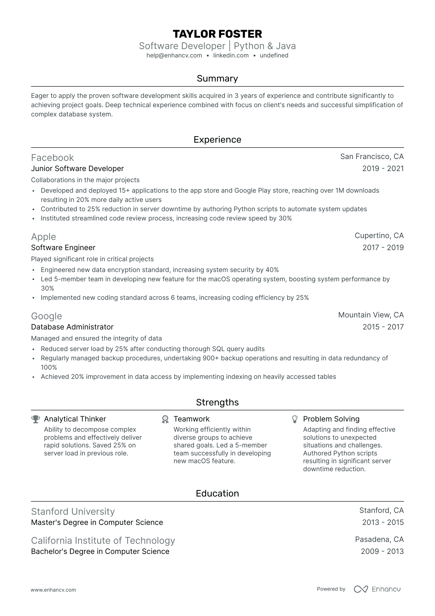 5 Entry-level Computer Science Resume Examples & Guide for 2024