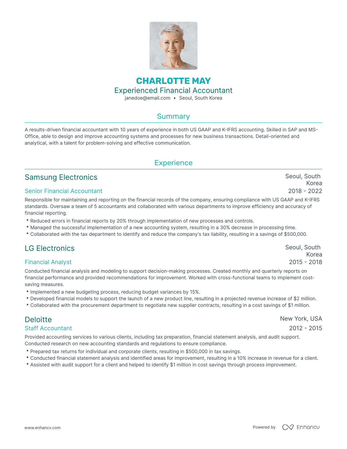 5 Financial Accounting Resume Examples & Guide for 2023