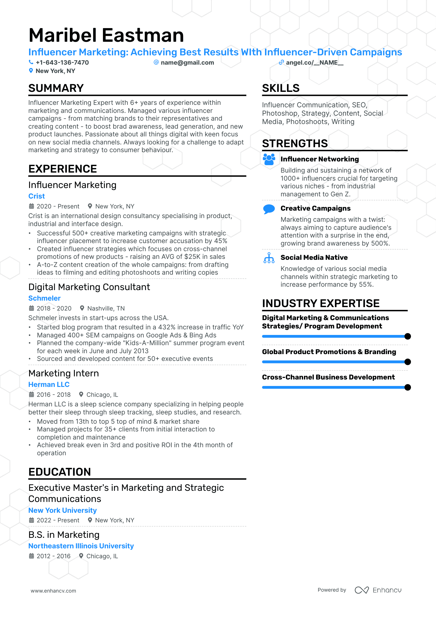 10 Influencer Marketing Resume Examples & Guide for 2026