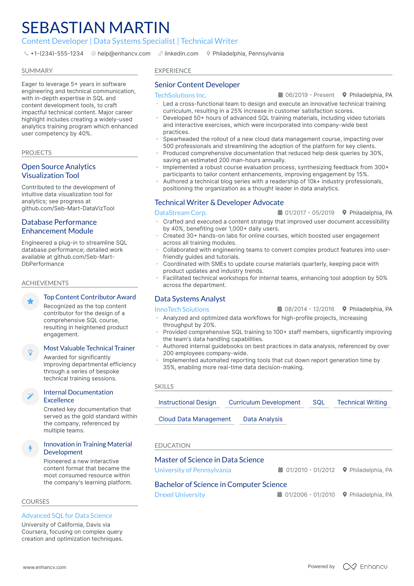 5 Content Developer Resume Examples & Guide for 2024