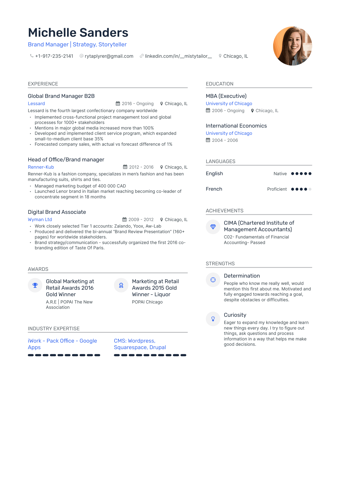 Brand Manager Resume Examples & Guide for 2023 (Layout, Skills ...