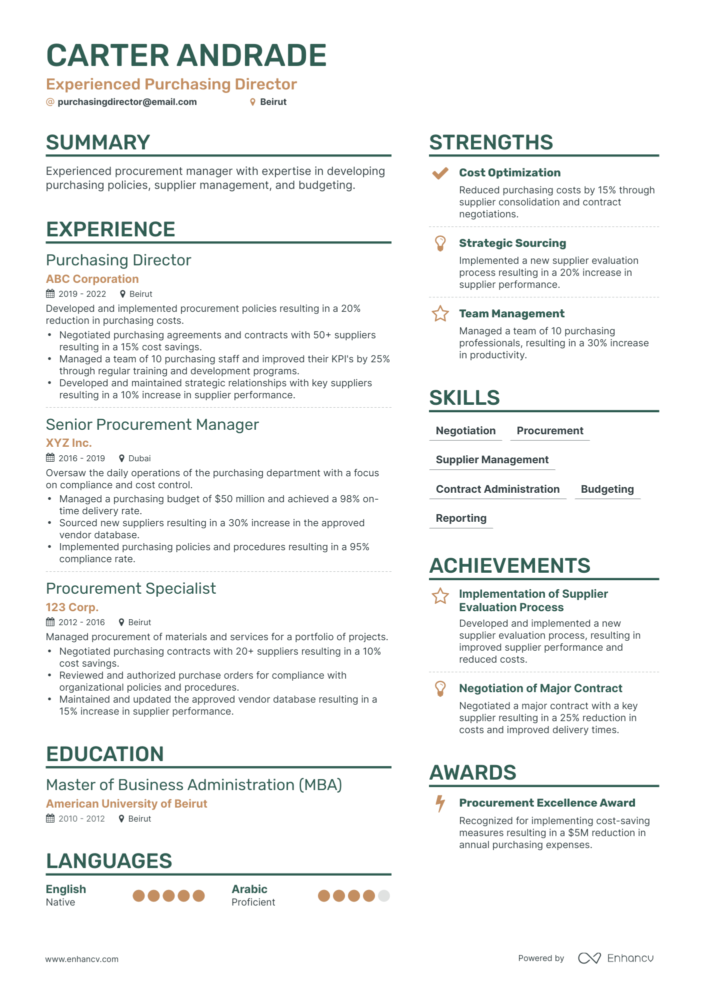 5 Purchasing Director Resume Examples & Guide for 2024