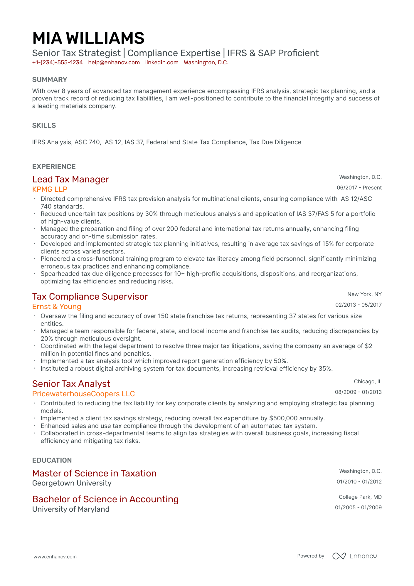 10 Tax Director Resume Examples & Guide for 2025