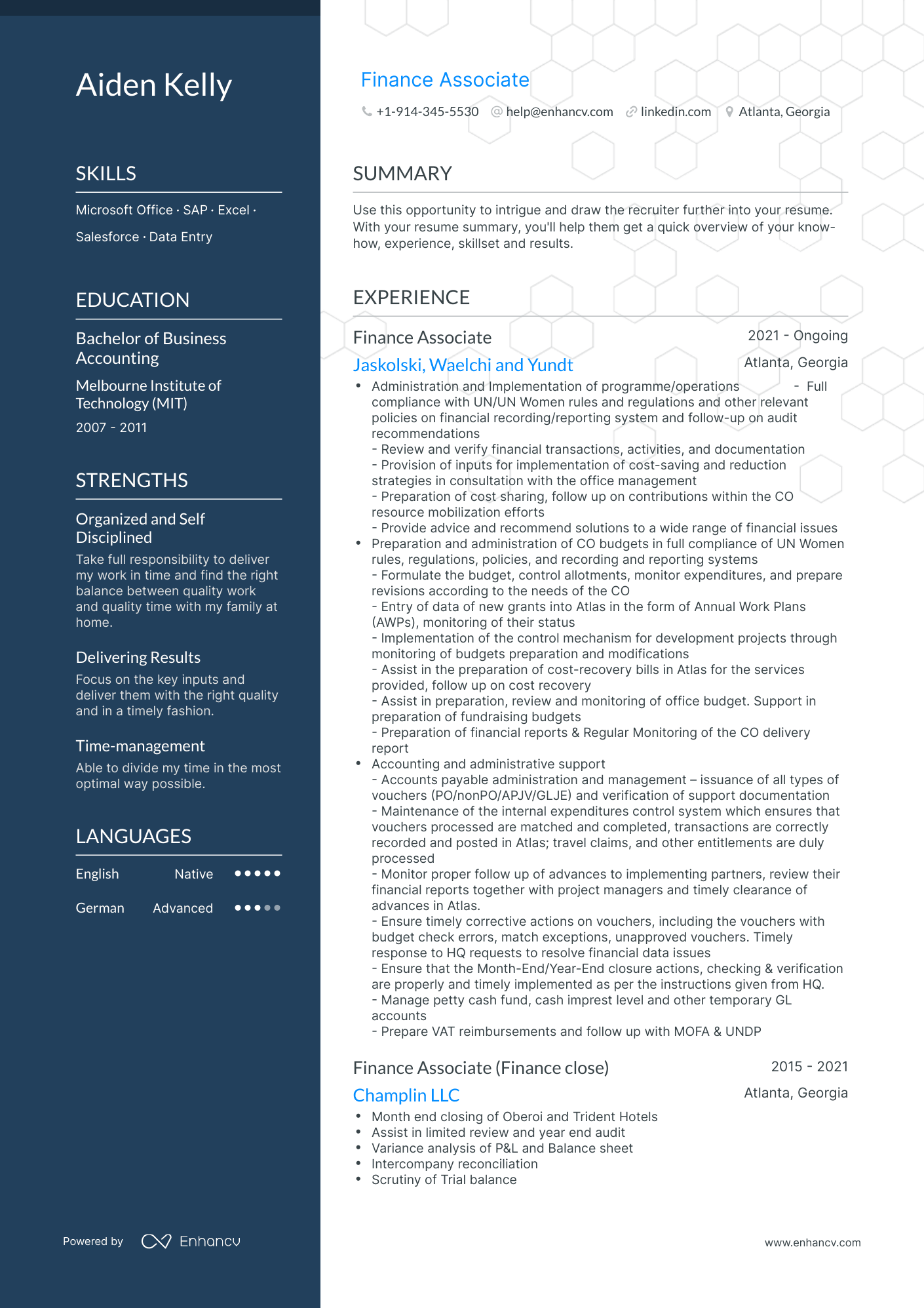 Finance Associate Resume Examples & Guide for 2023 (Layout, Skills ...