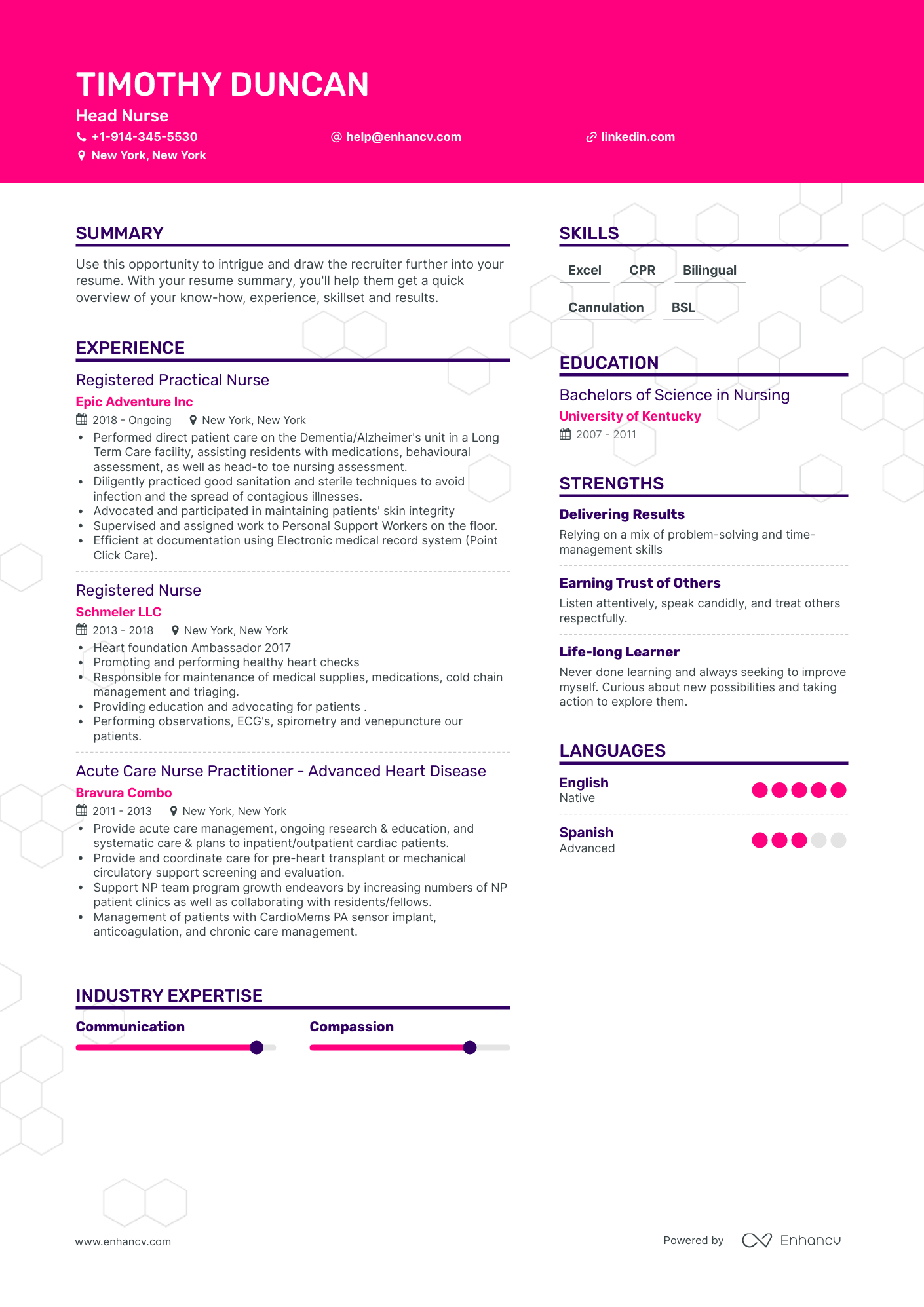 Head Nurse Resume Examples & Guide for 2023 (Layout, Skills, Keywords ...