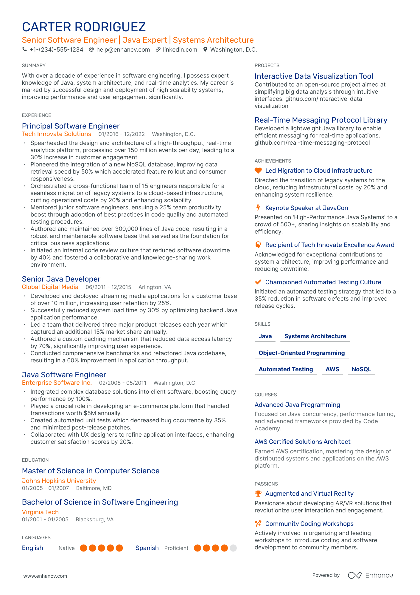 5 Principal Software Engineer Resume Examples & Guide for 2024