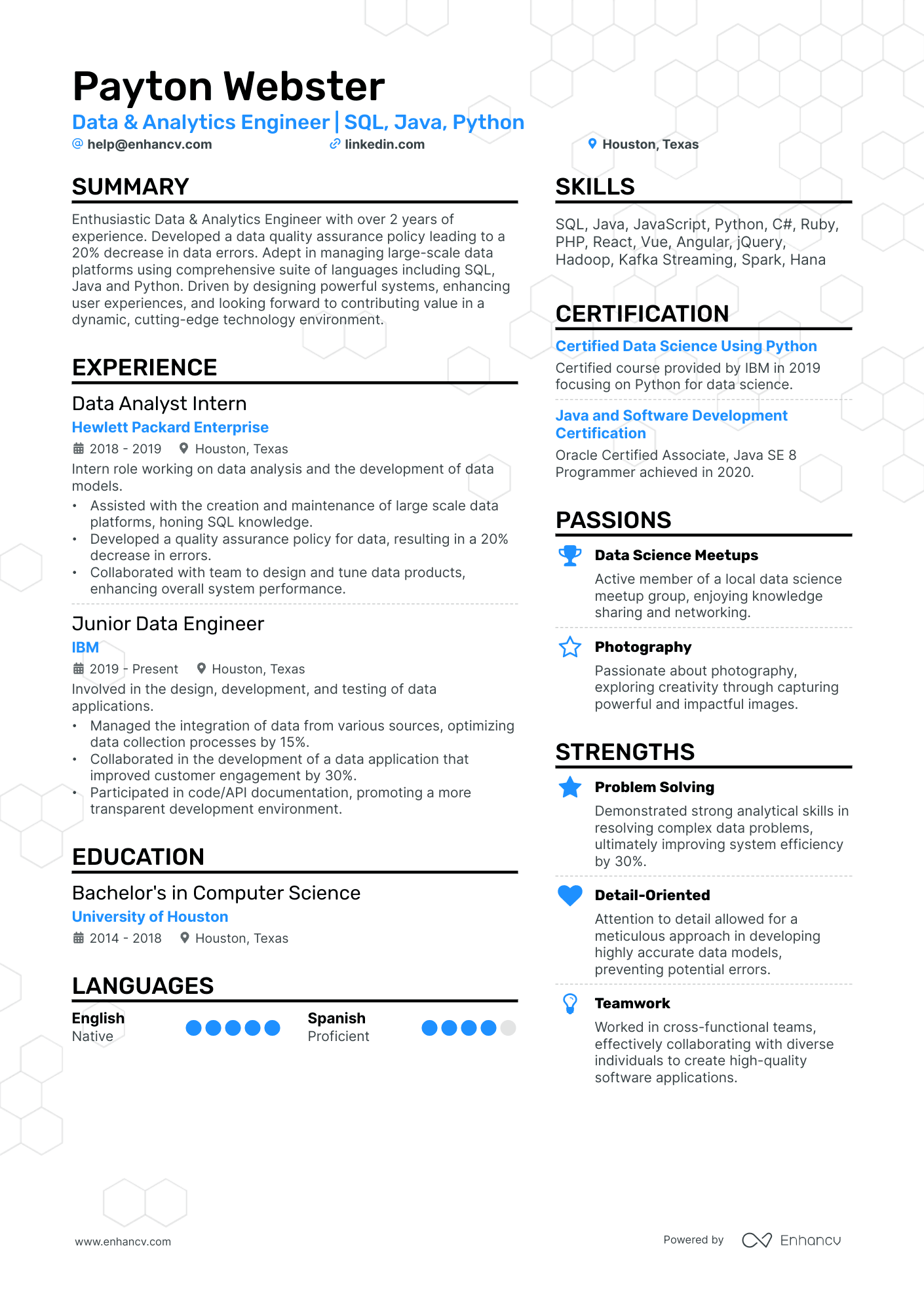 10 Junior Data Engineer Resume Examples & Guide for 2026