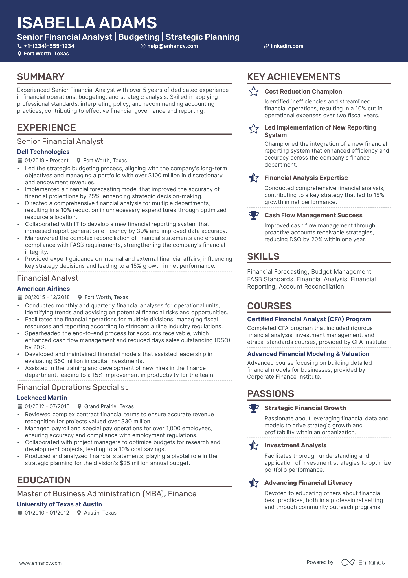 10 Financial Administrator Resume Examples & Guide for 2026