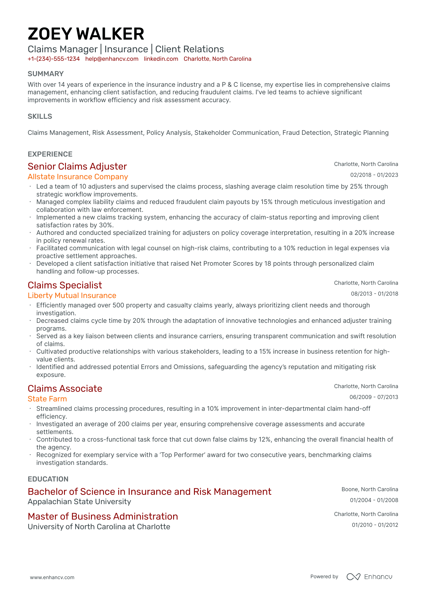 10 Claims Manager Resume Examples & Guide for 2026