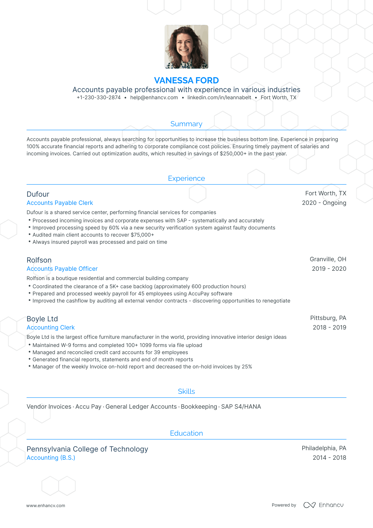 Accounts Payable Resume Examples & Guide for 2023 (Layout, Skills ...