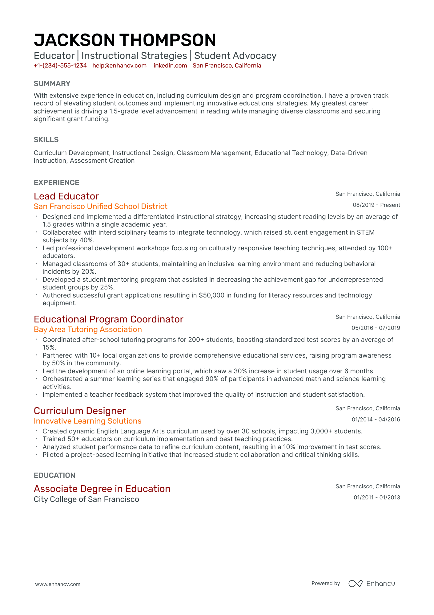 10 Middle School Teacher Resume Examples & Guide for 2026