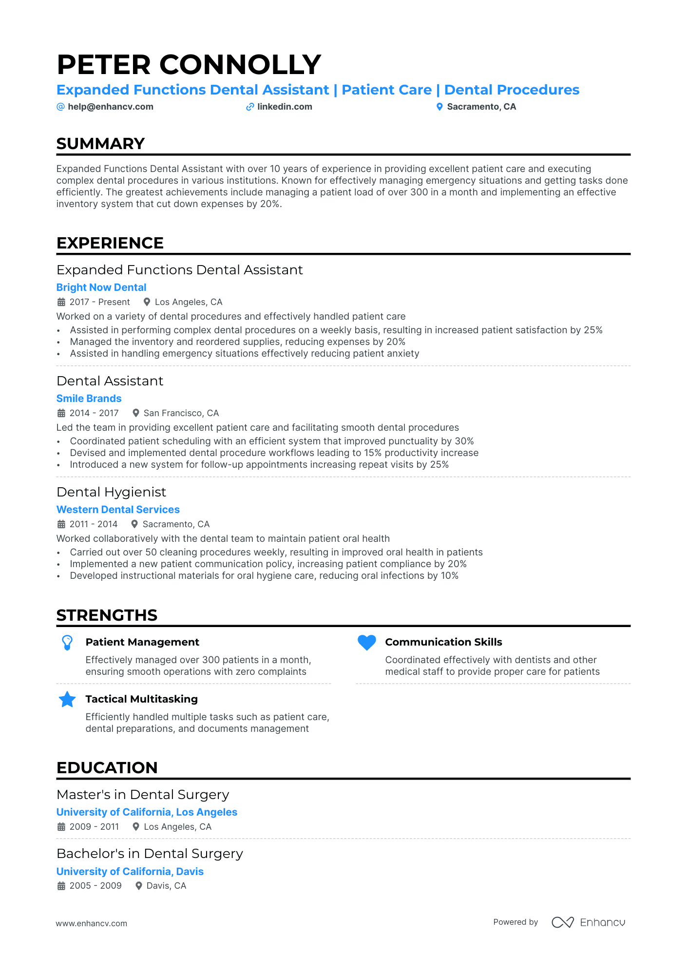 5 Expanded Functions Dental Assistant Resume Examples & Guide for 2024