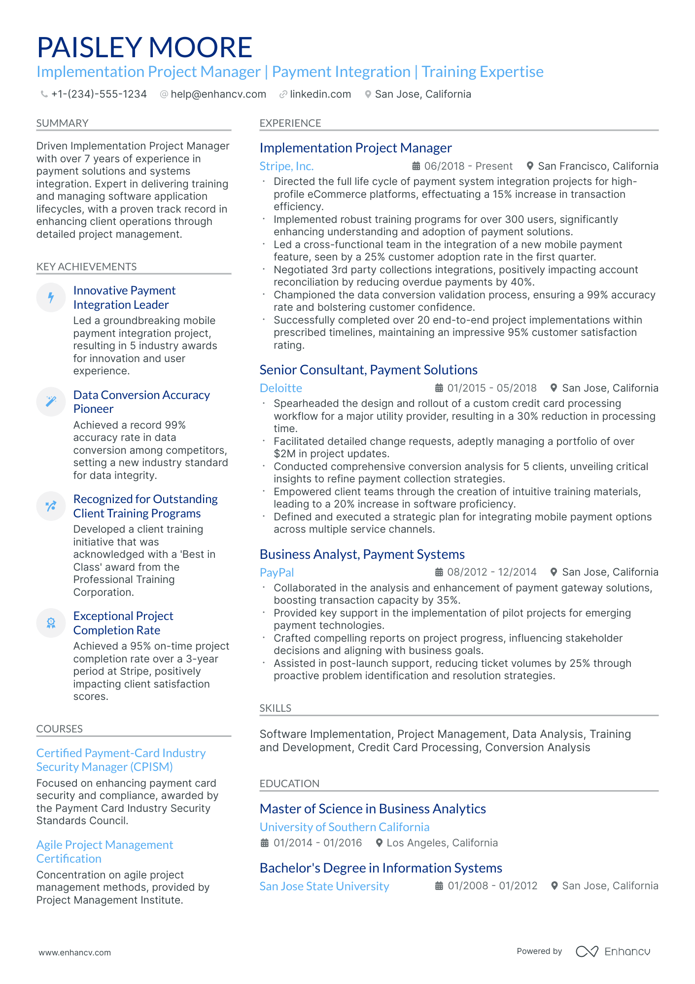 10 Implementation Project Manager Resume Examples & Guide for 2025