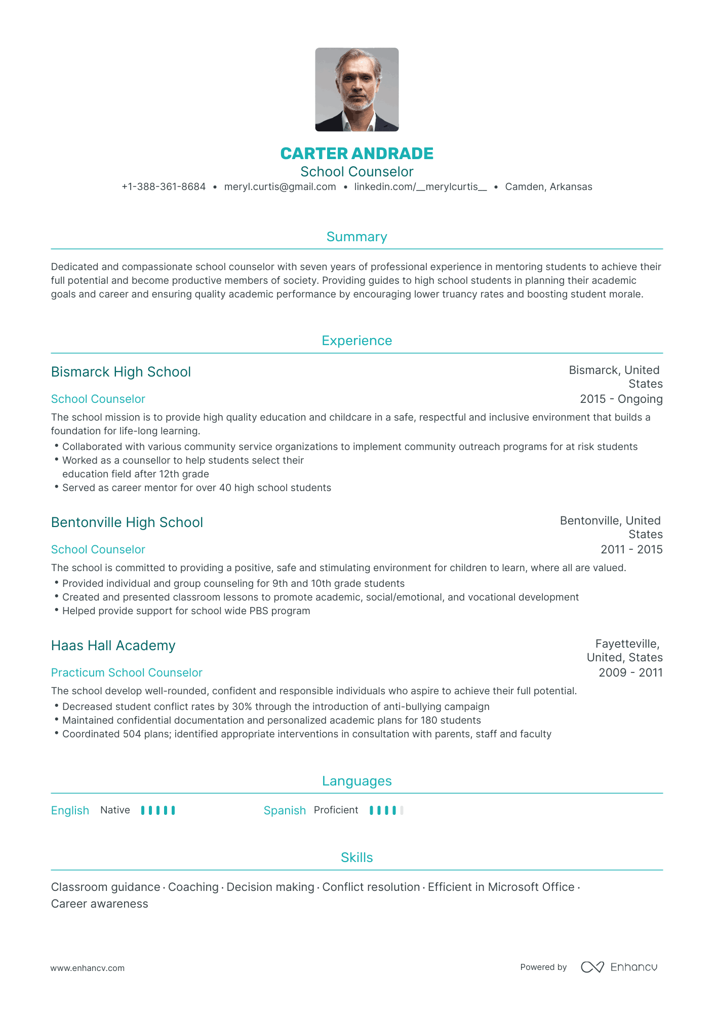 5 School Counselor Resume Examples & Guide for 2024
