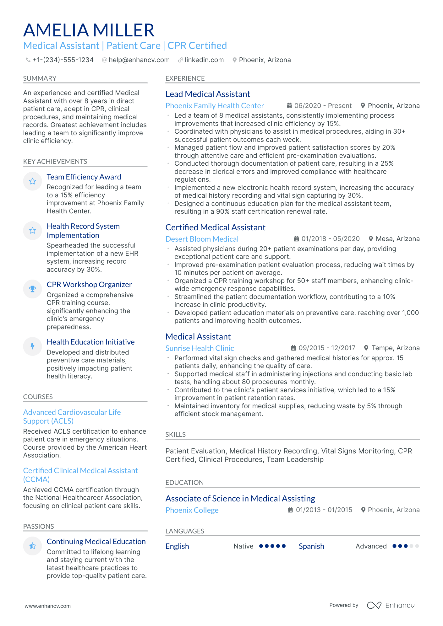 10 Clinical Medical Assistant Resume Examples & Guide for 2026