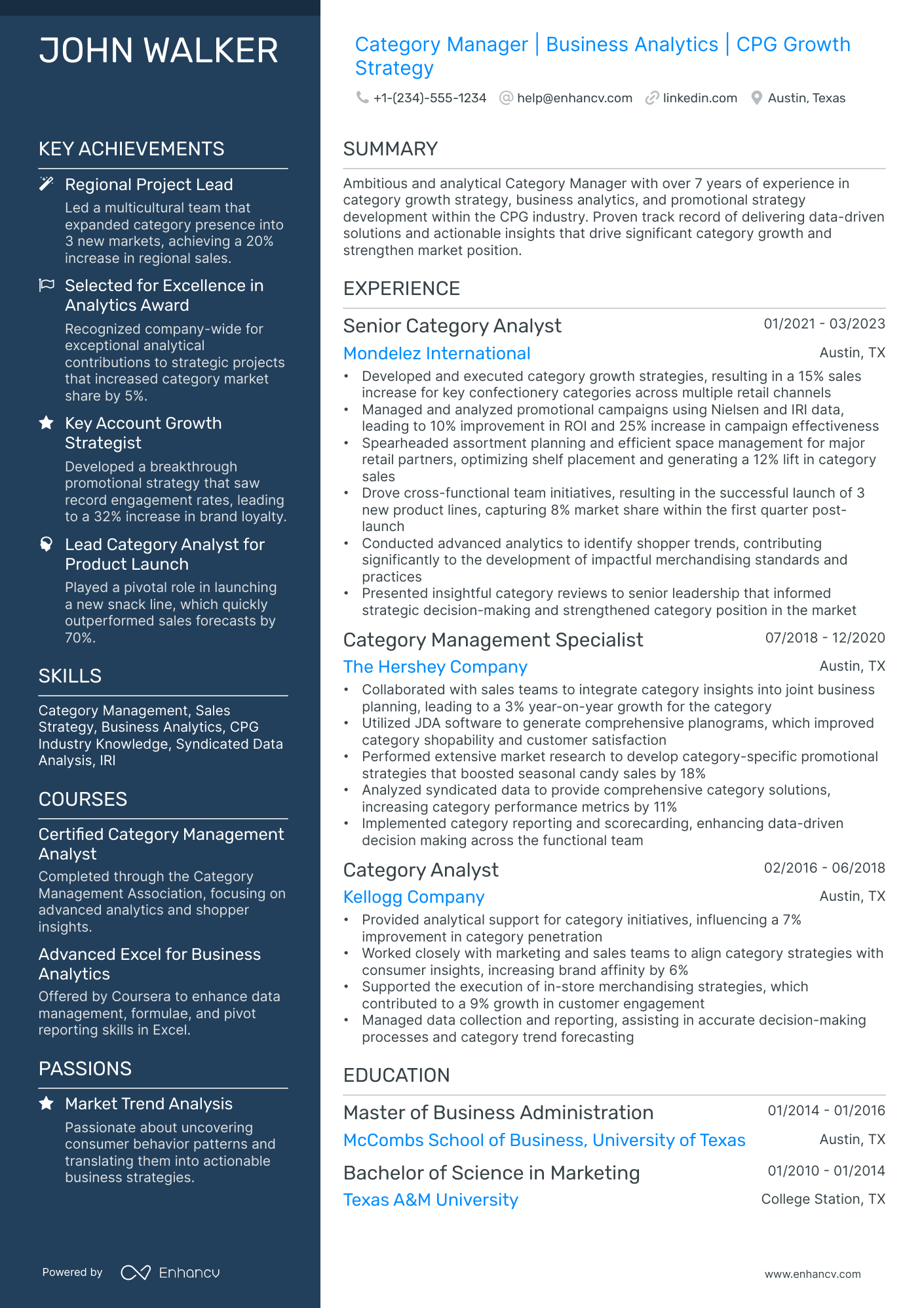 10 Category Manager Resume Examples & Guide for 2026